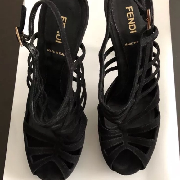 Fendi | Shoes | Fendi Cage Peep Toe Stileto Sandals Like New 385 | Poshmark